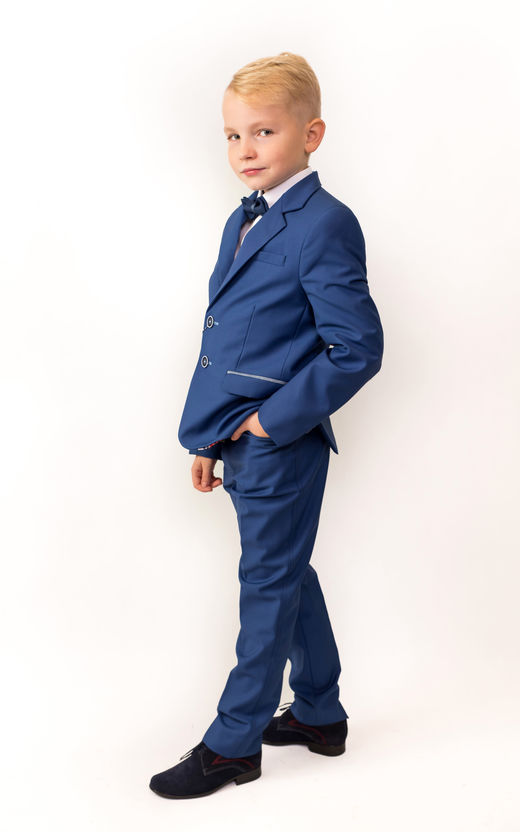 Communion suit for a boy, cornflower blue, slim - Boy's suits - Product ...